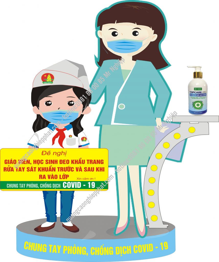 Làm biểu tượng quảng cáo chống Covid-19 | Quảng cáo Nghiệp Phát