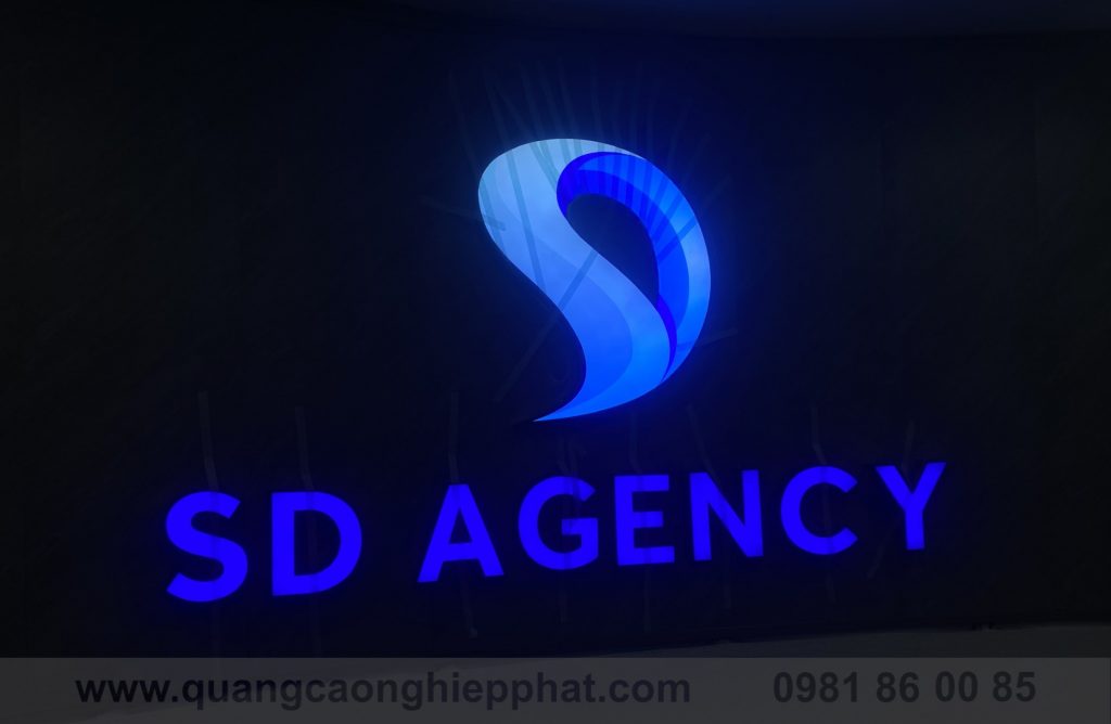 {MỚI NHẤT}Làm logo mica gắn led sáng chân | 0981860085